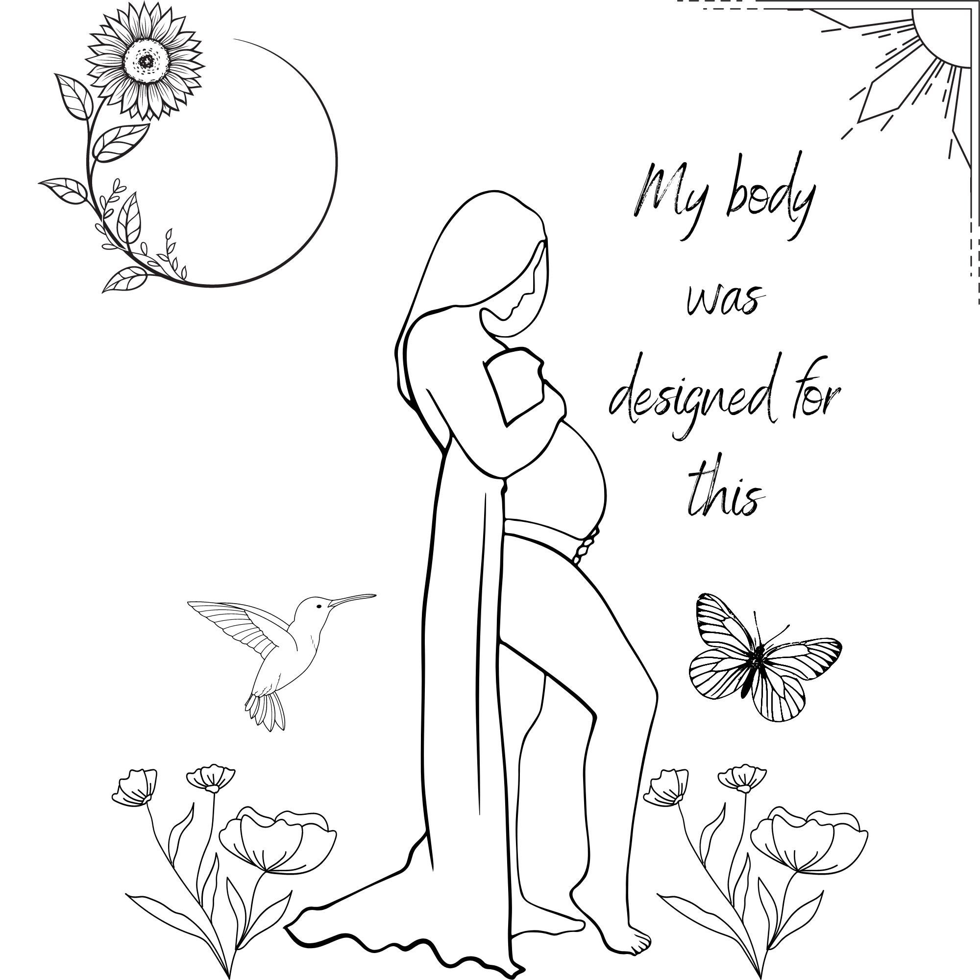 Positive Birth Affirmations Coloring Book, Adult Coloring Book for ...