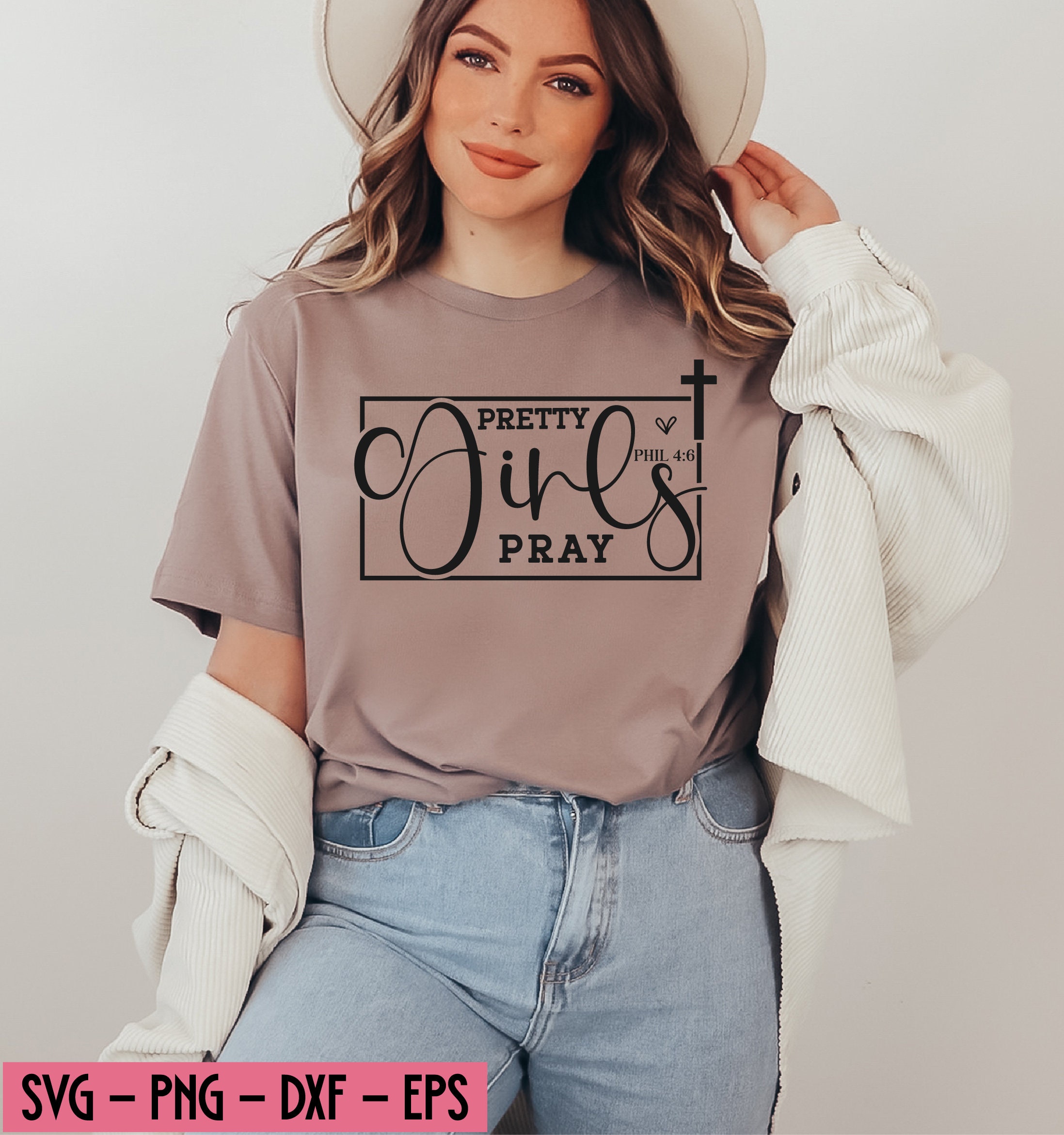 Pretty Girls Pray Svgchristian Quotegirl Pray Svggirl Fight - Etsy