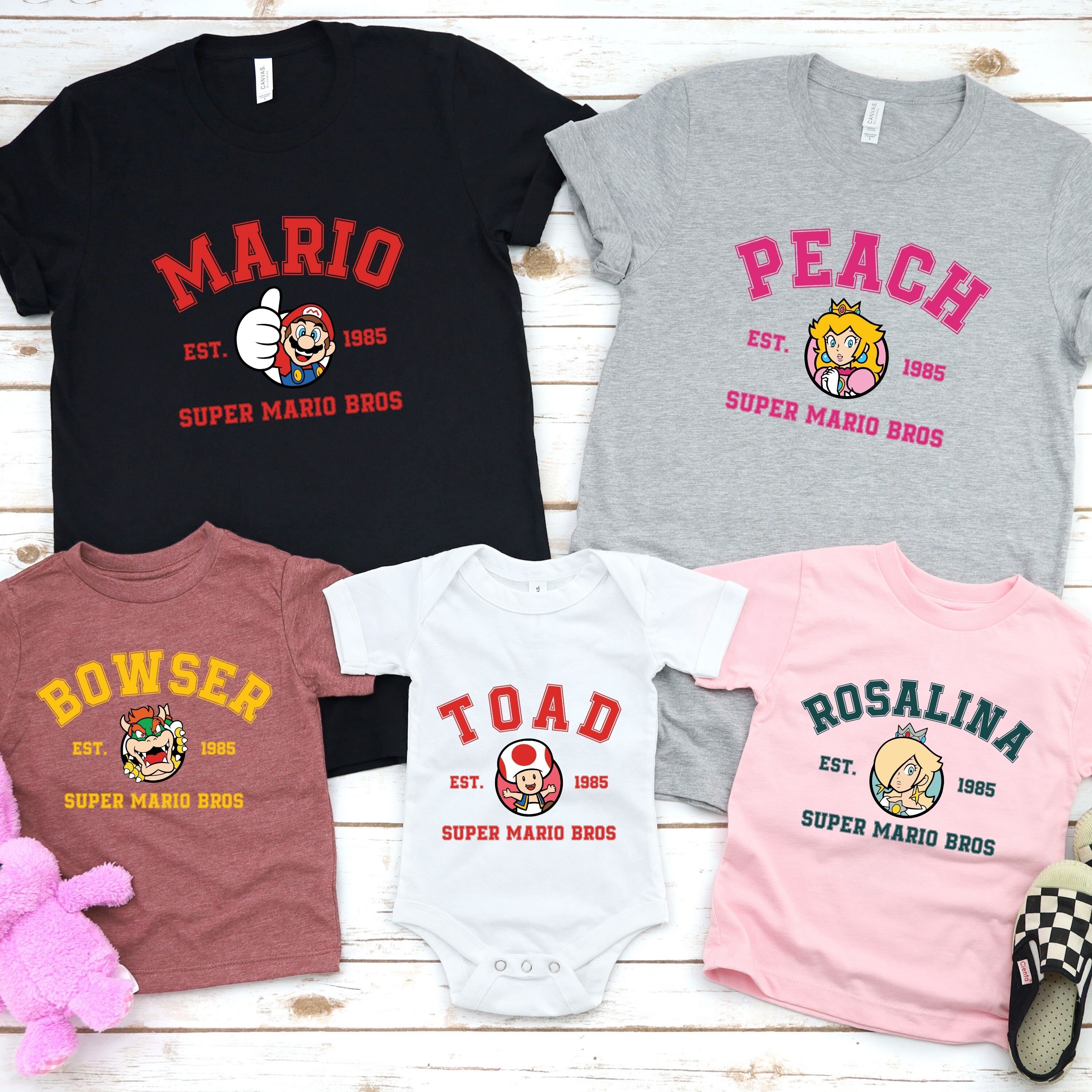 Super Mario Character Shirt Nintendo Shirt Bowser Mario Luigi Princess ...