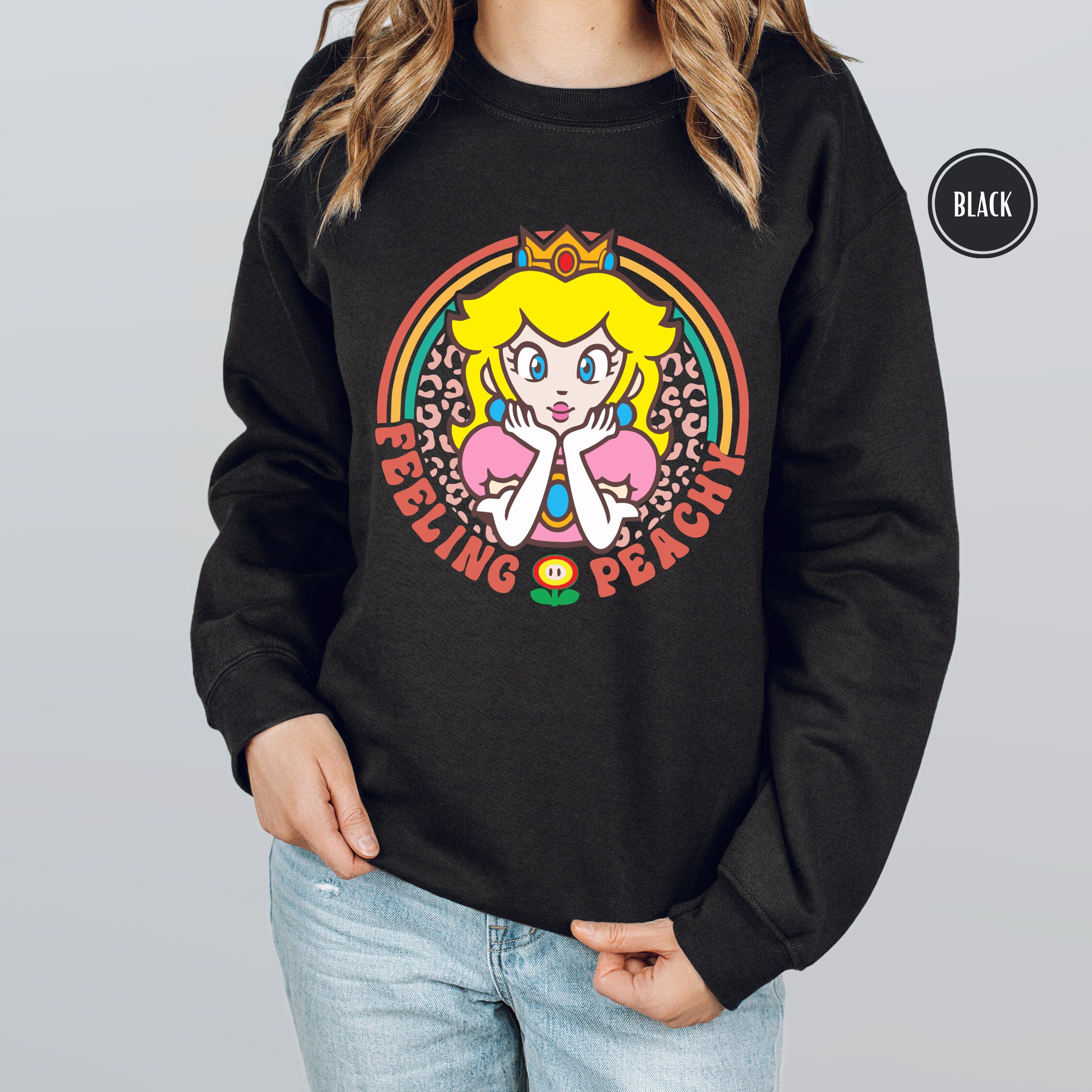 Retro Princess Peach Sweatshirt,princess Peach Mario Shirt Feeling ...