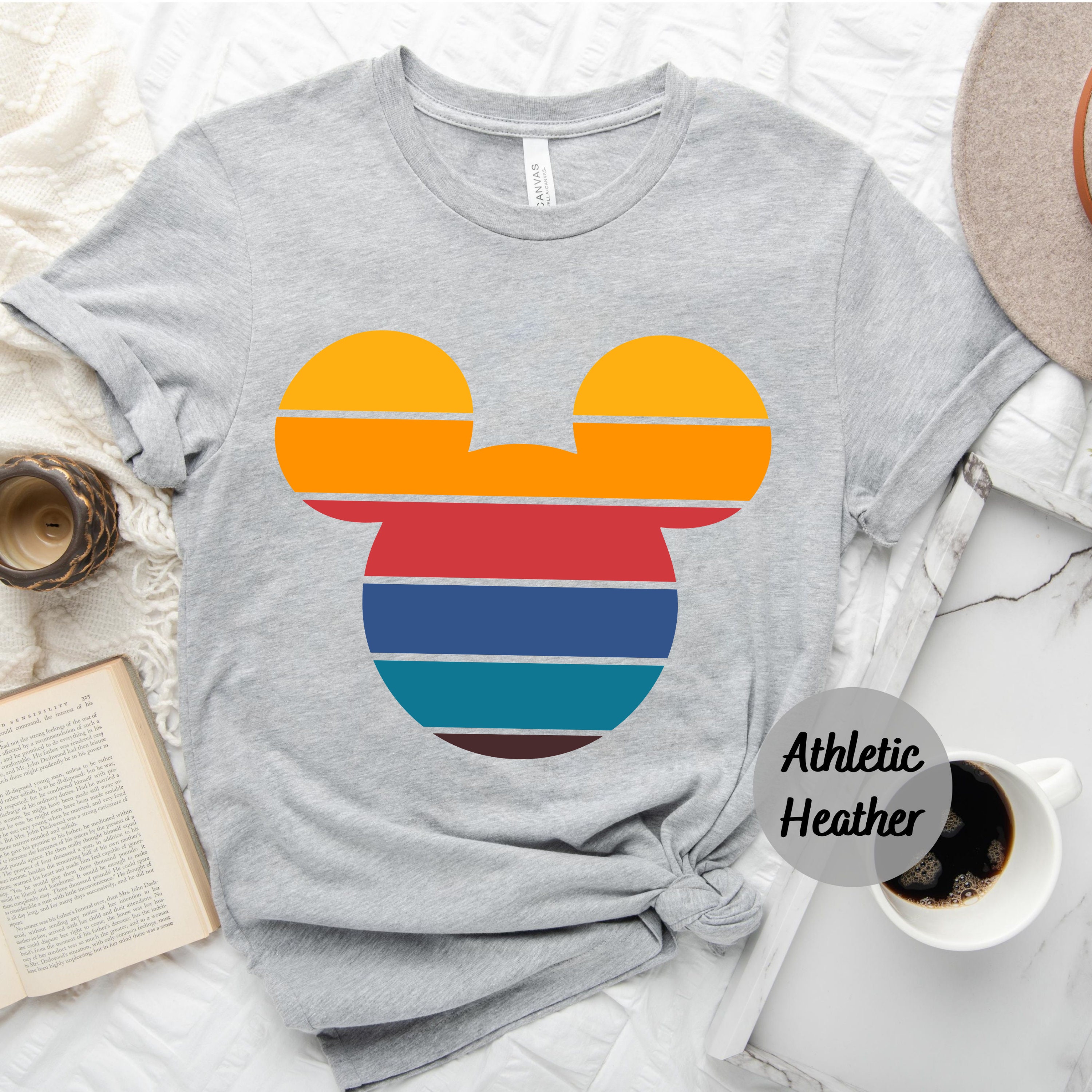 Retro Sunset Mickey Shirt, Colorful Mickey T-shirt, Magic Kingdom Shirt ...