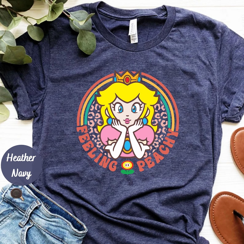 Retro Princess Peach Shirt,princess Peach Mario Shirt Feeling Peachy ...