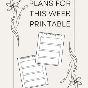 Plans for This Week Printable - Etsy