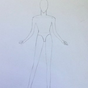 Graceful Female, Croquis Template, for Fashion Designers/illustrators ...