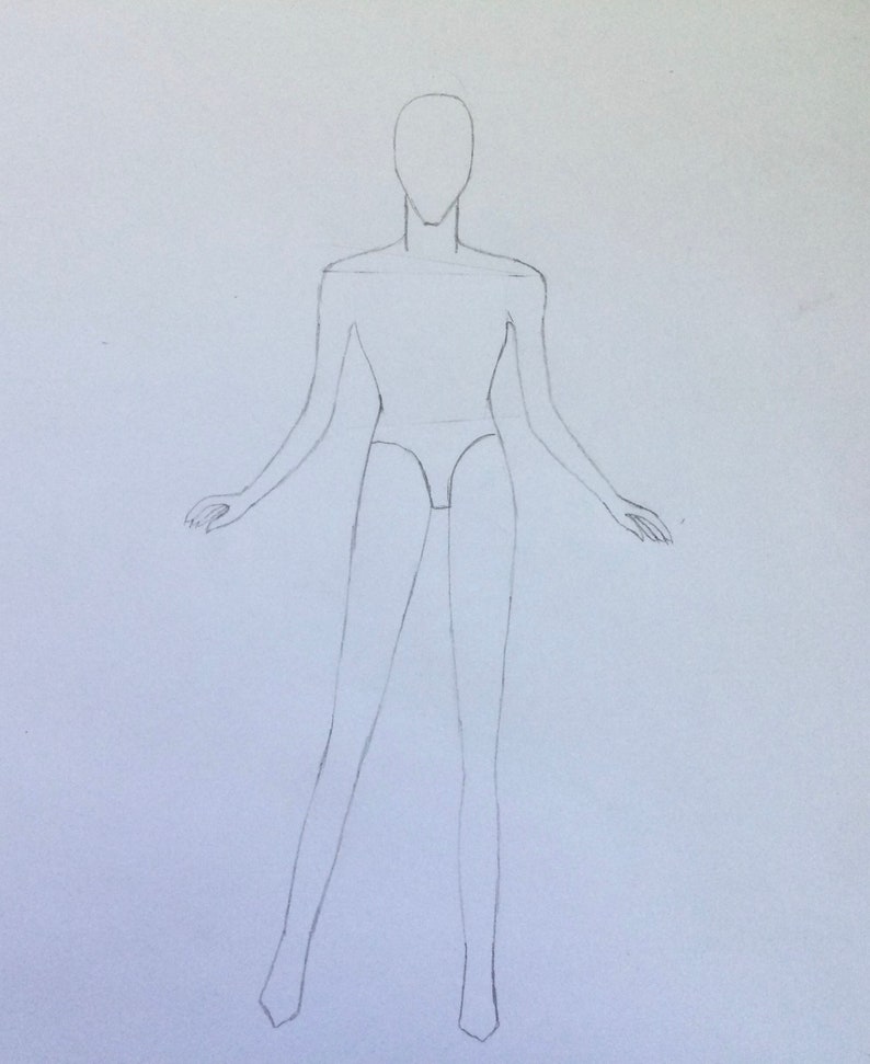 Graceful Female, Croquis Template, for Fashion Designers/illustrators ...