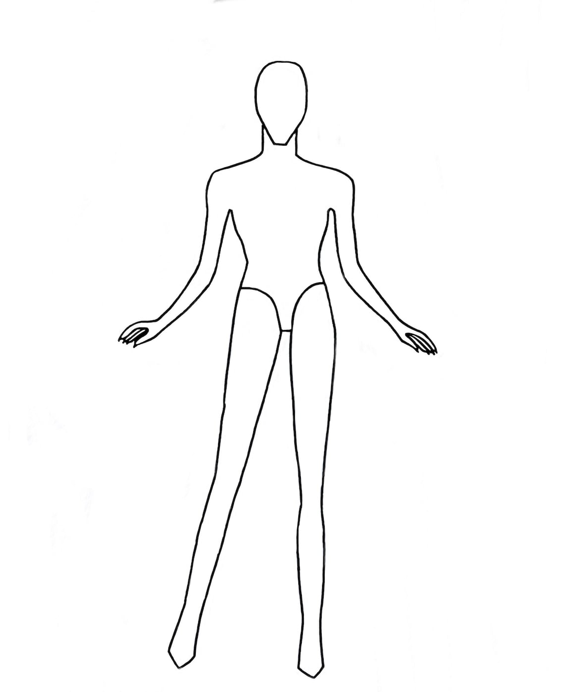 Graceful Female, Croquis Template, for Fashion Designers/illustrators ...