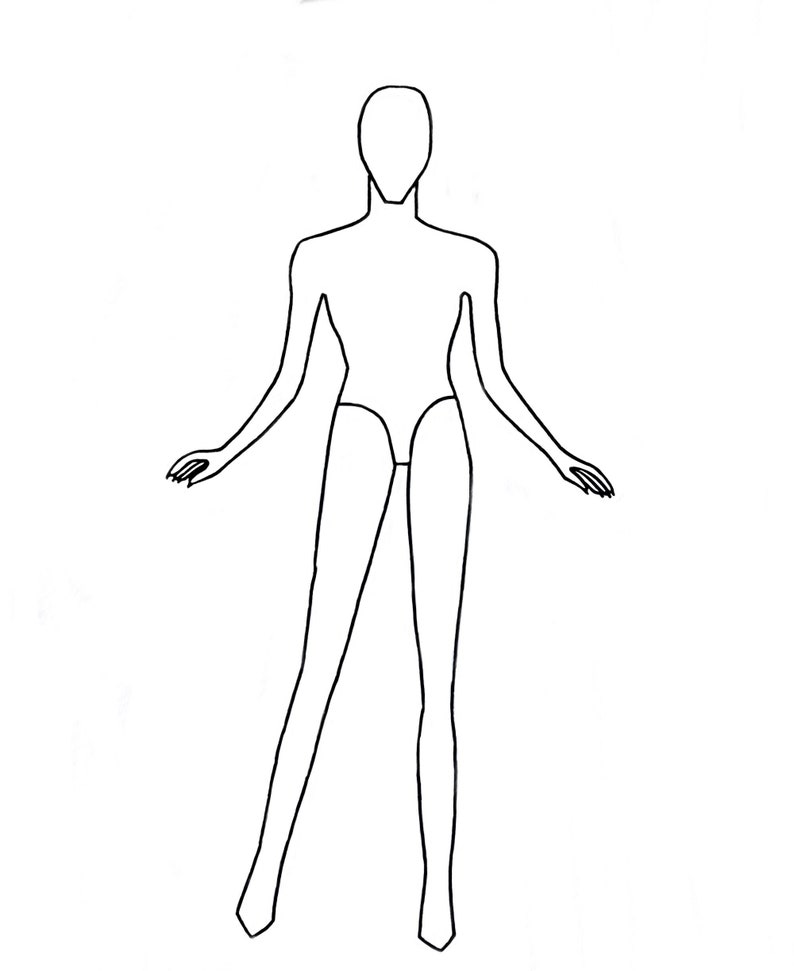 Graceful Female, Croquis Template, for Fashion Designers/illustrators ...