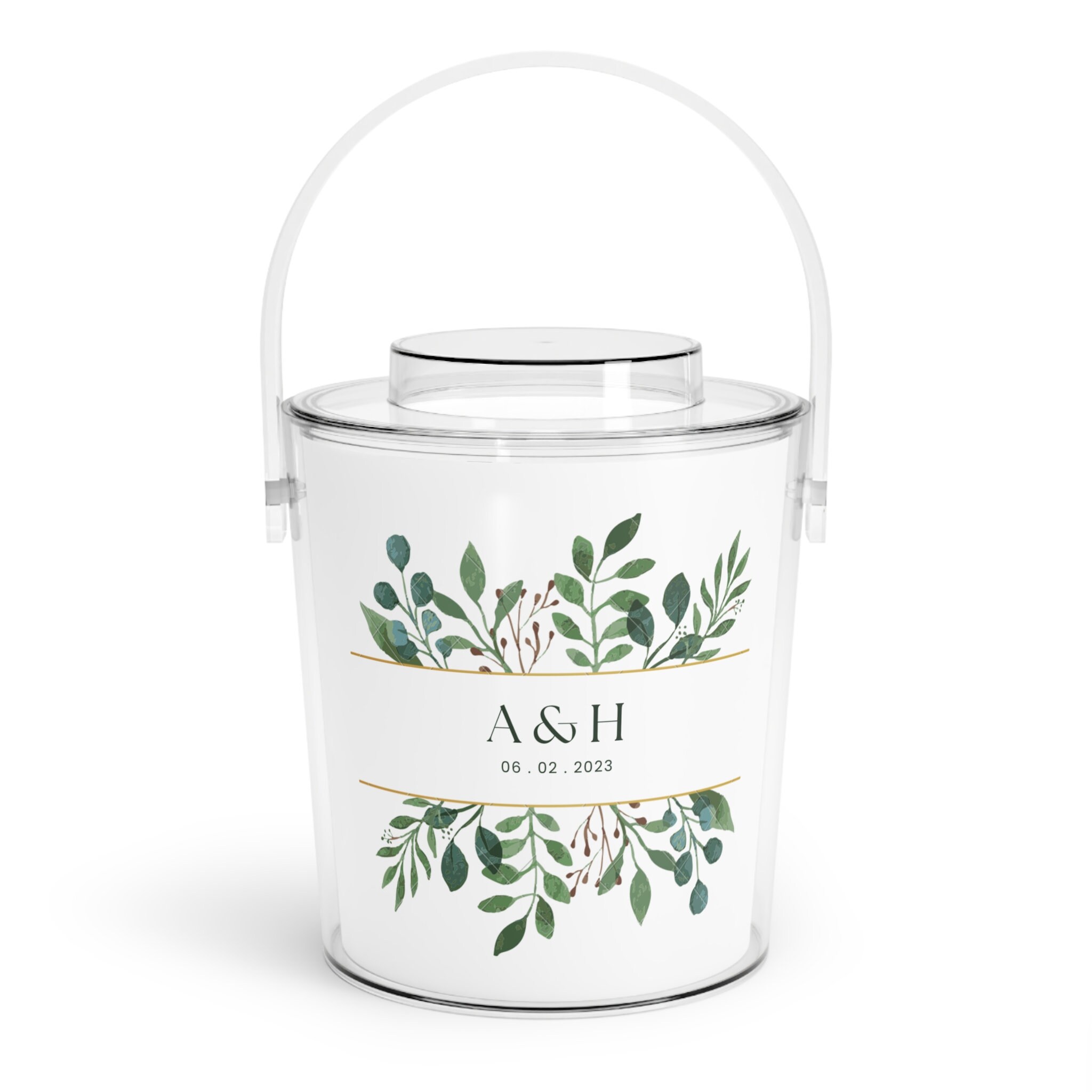 Custom Ice Bucket With Tongs - Etsy