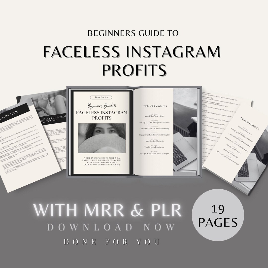 Faceless Instagram Profits Instagram Theme Page Done for You Beginners ...