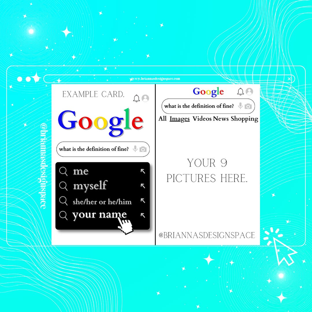 Google Search Themed Pop up Card Cricut, Gift for Him, Gift for Her ...