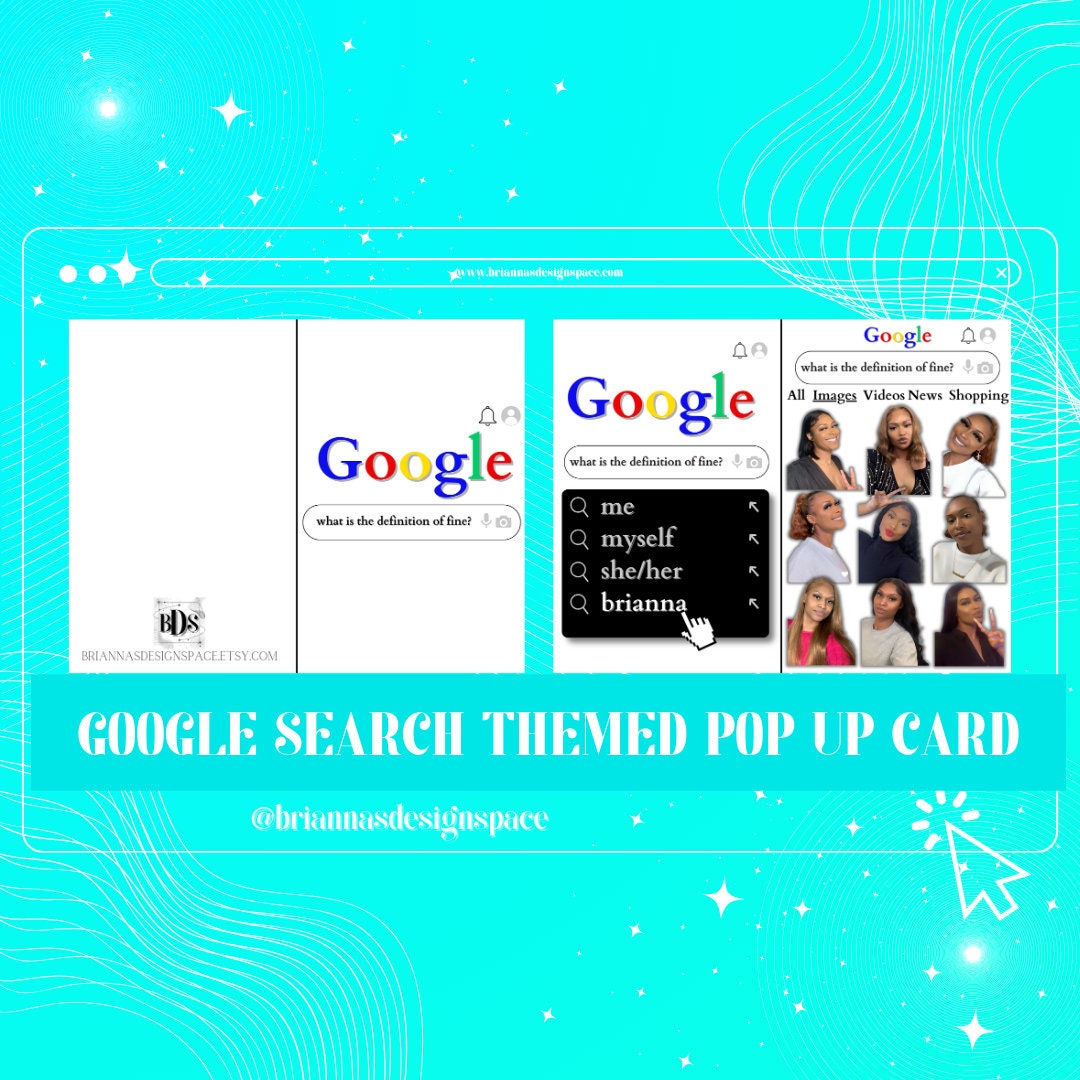 Google Search Themed Pop up Card Cricut, Gift for Him, Gift for Her ...