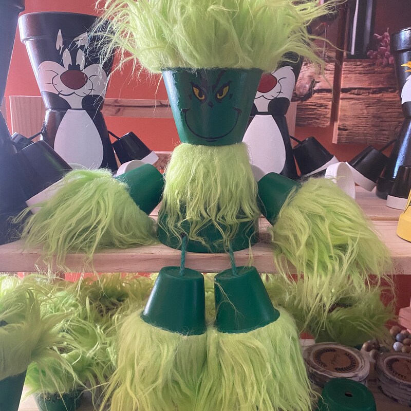 Grinch Pot Plant - Etsy