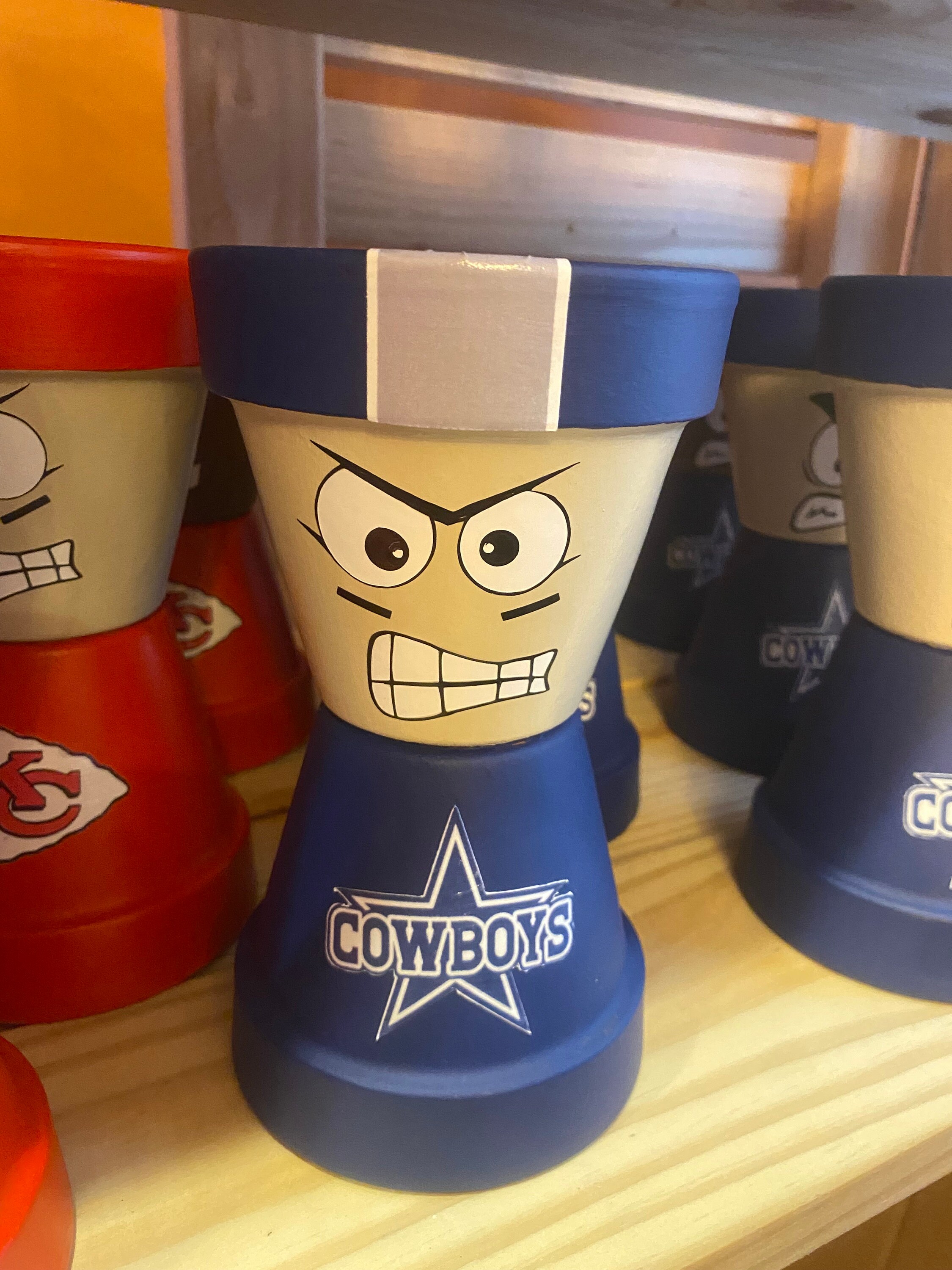 Football Pot People - Etsy