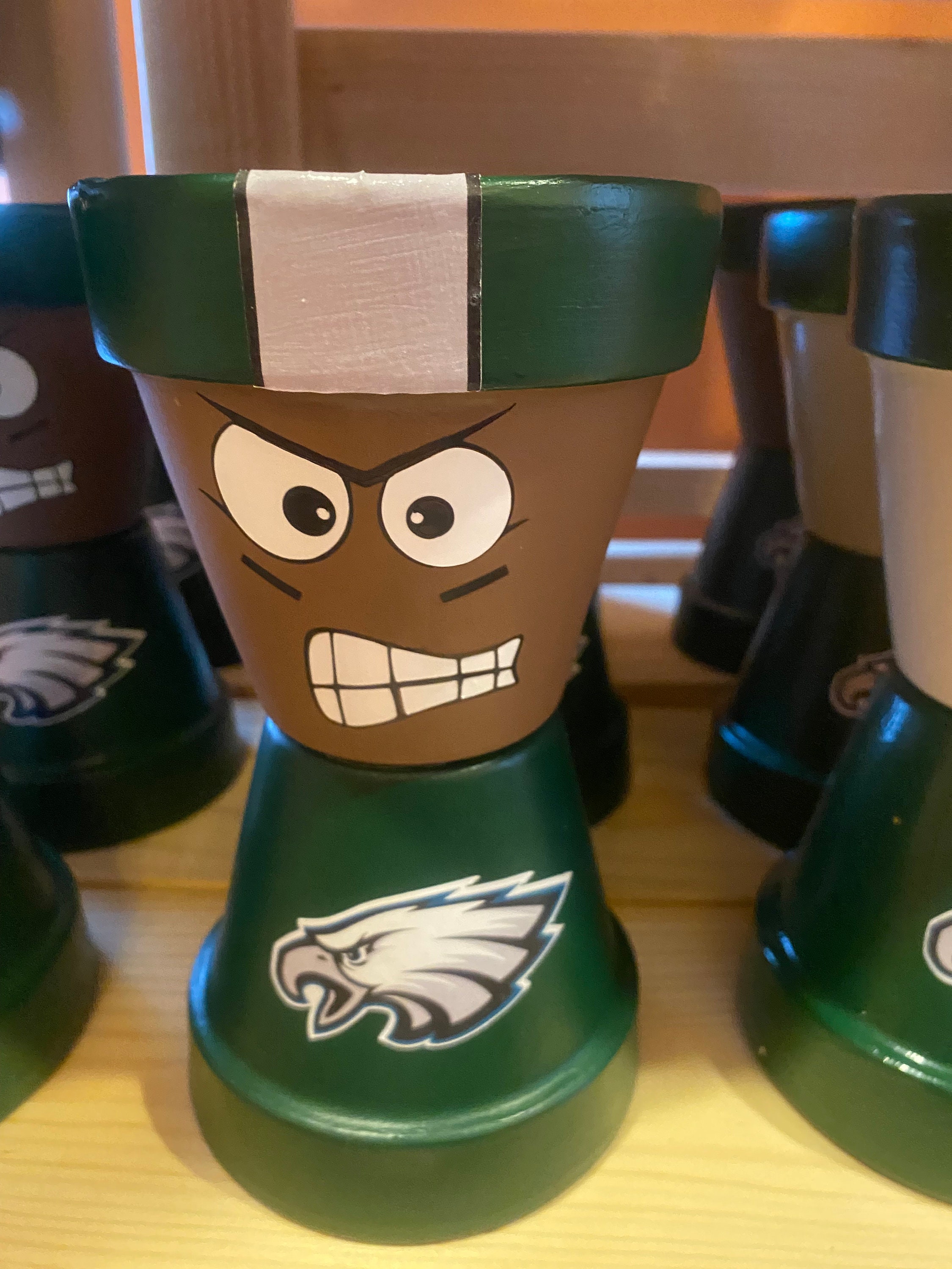 Football Pot People - Etsy