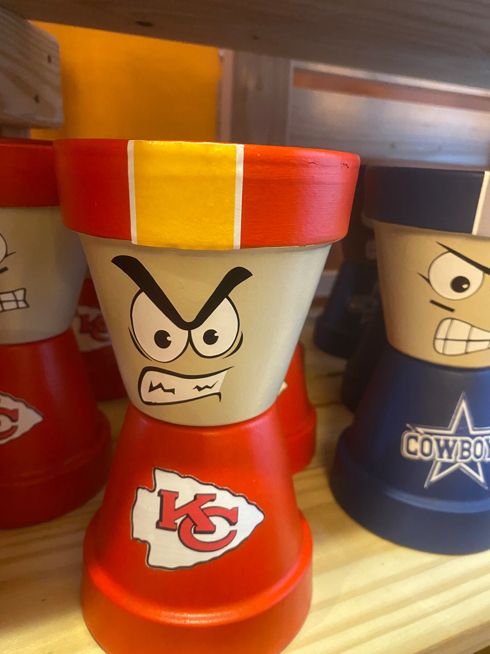 Football Pot People - Etsy
