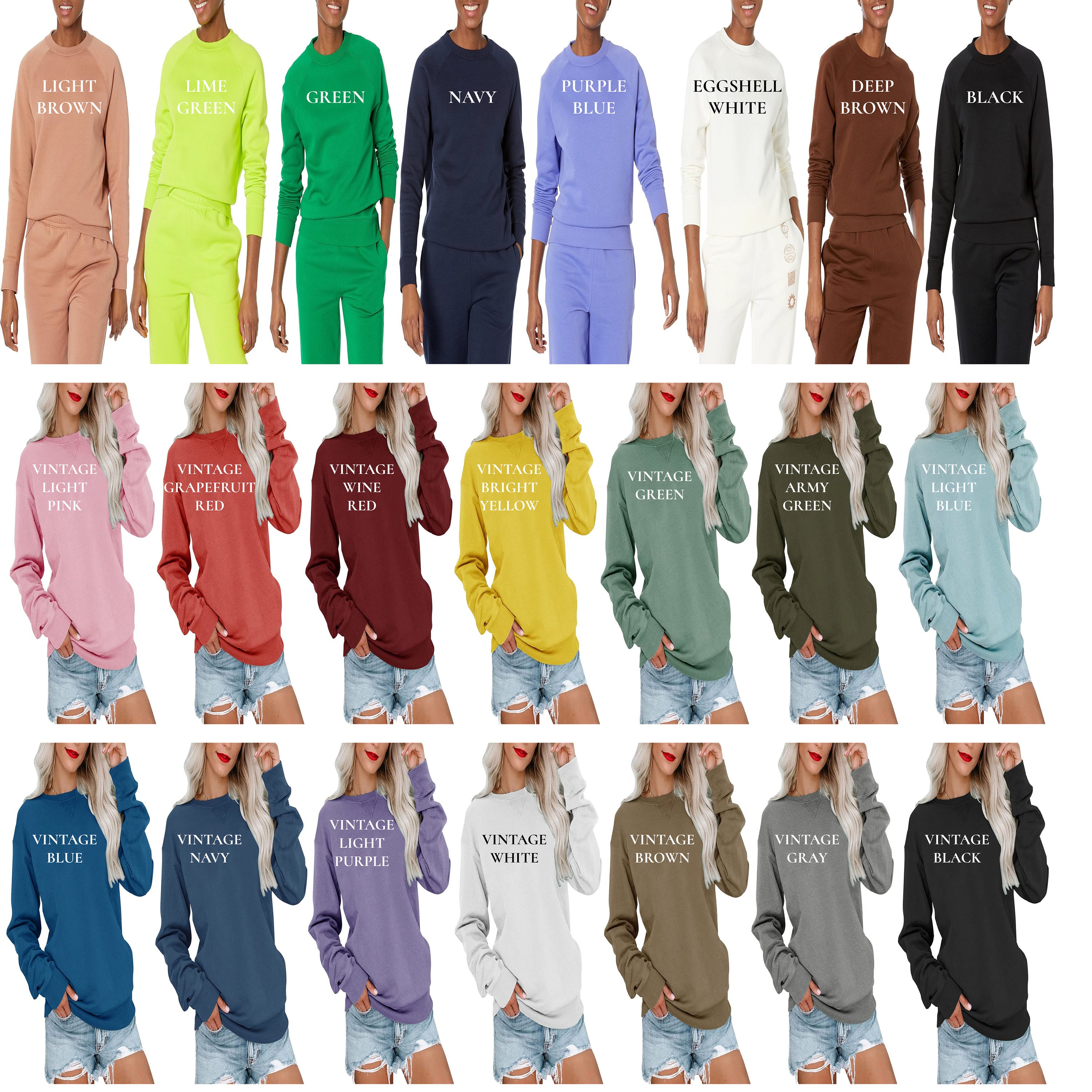 Custom Hand-embroidered Floral Monogram Crewneck Sweatshirt ...