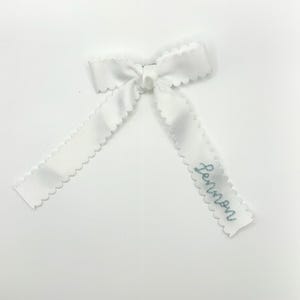Custom Hand-embroidered Hair Bow - Etsy