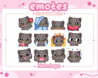 Calico Cat Emotes Pack twitch/discord/youtube Kawaii Kitty Neko - Etsy