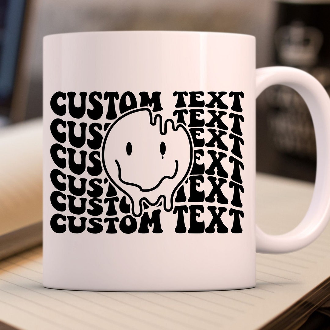 Custom Wavy Text With Smiling Face Png, Custom Wavy Stack, Custom Wavy ...