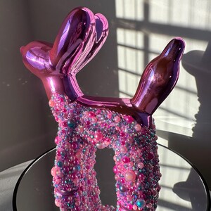 Bedazzled Balloon Dog Figurine With Drip Illusion - Etsy