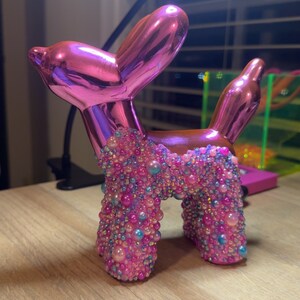 Bedazzled Balloon Dog Figurine With Drip Illusion - Etsy