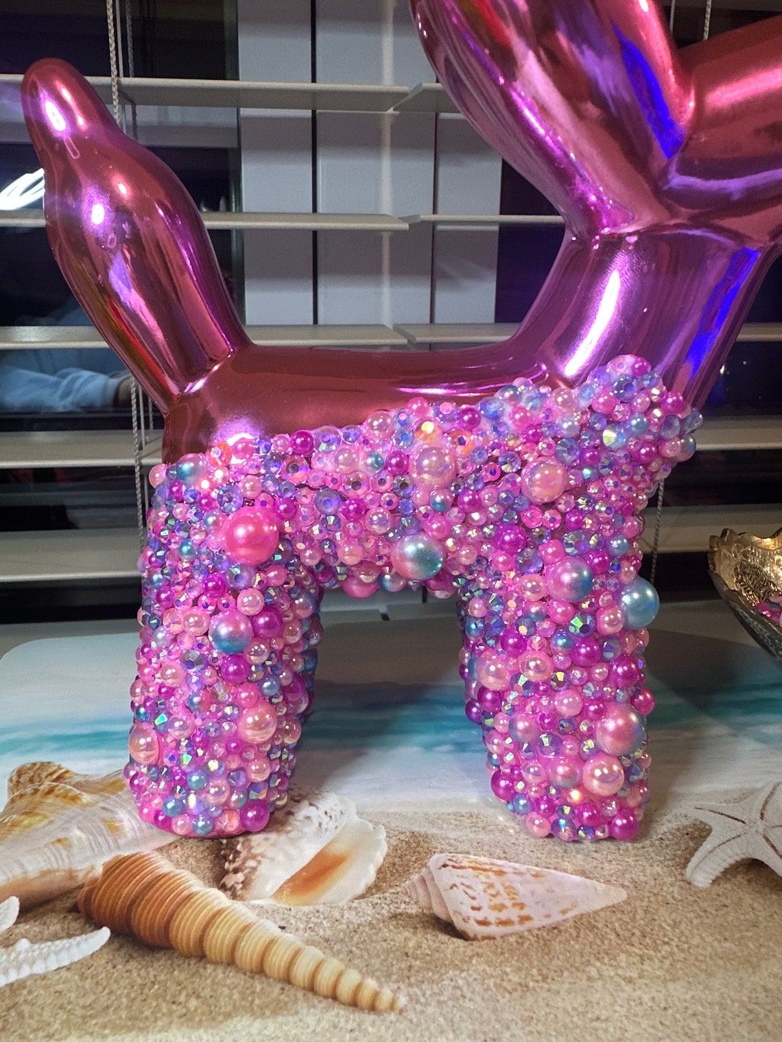 Bedazzled Balloon Dog Figurine With Drip Illusion - Etsy