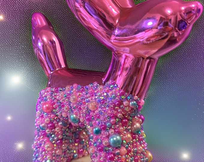 Bedazzled Balloon Dog Figurine With Drip Illusion - Etsy