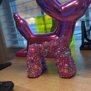 Bedazzled Balloon Dog Figurine With Drip Illusion - Etsy