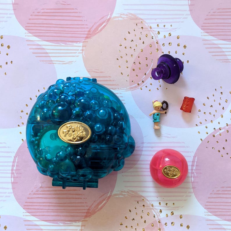 Complete Polly Pocket Bubbly Bath Sparkle Surprise Rare Vintage 1996 ...