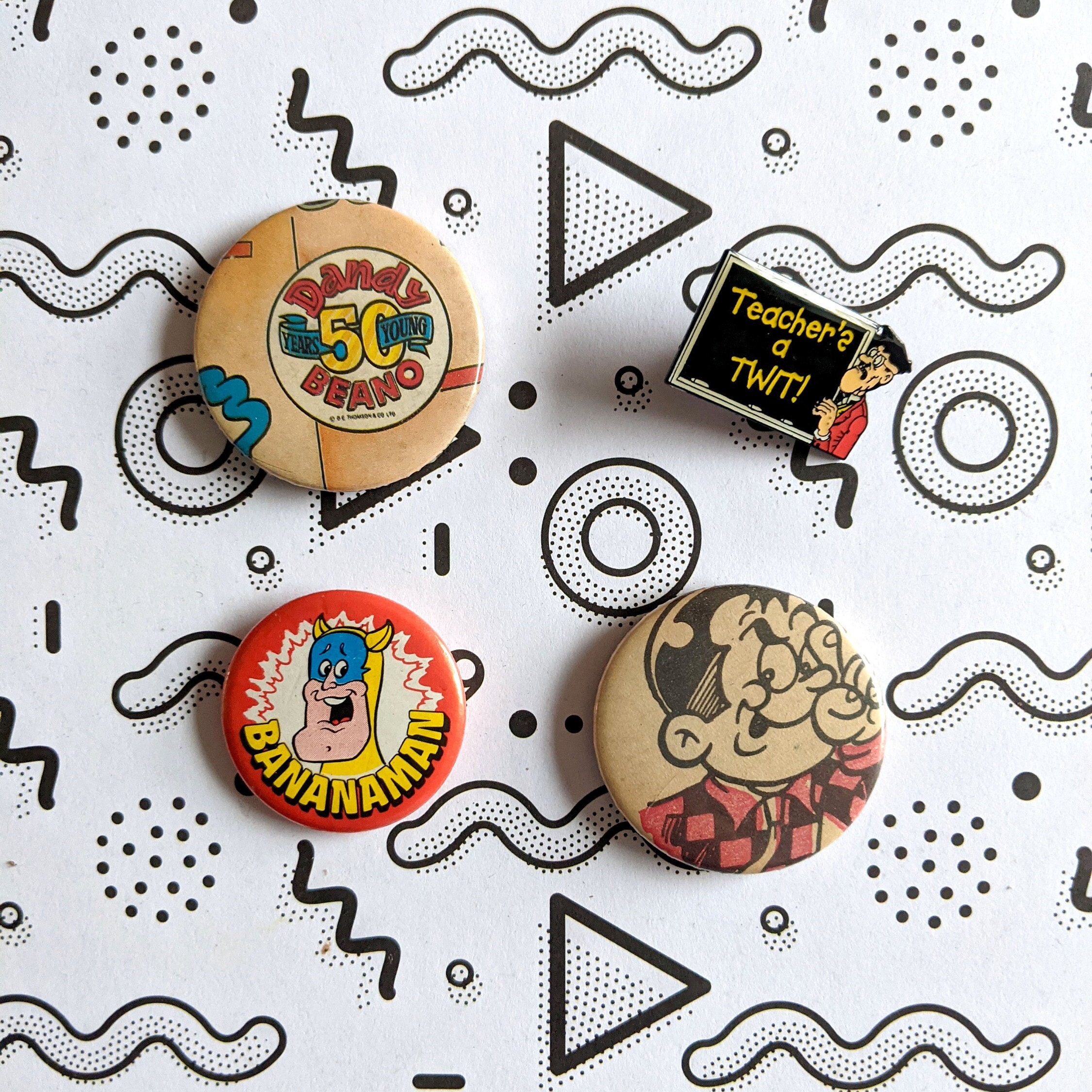 Pick Your Own: Vintage Comic Badge Choose Your Favourite - Etsy