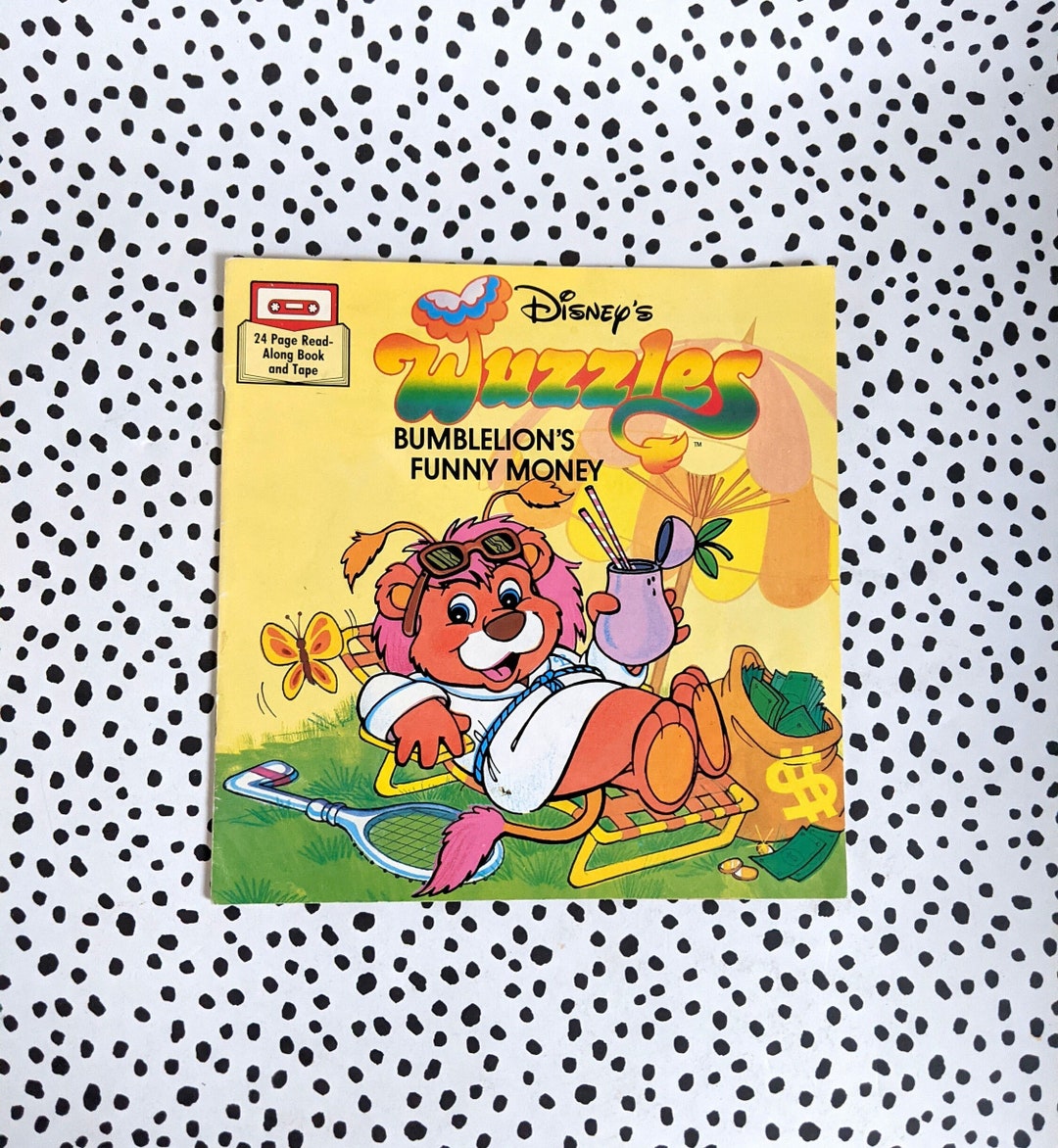 Vintage Wuzzles 'bumblelion's Funny Money' Book 1985 disney Read Along ...