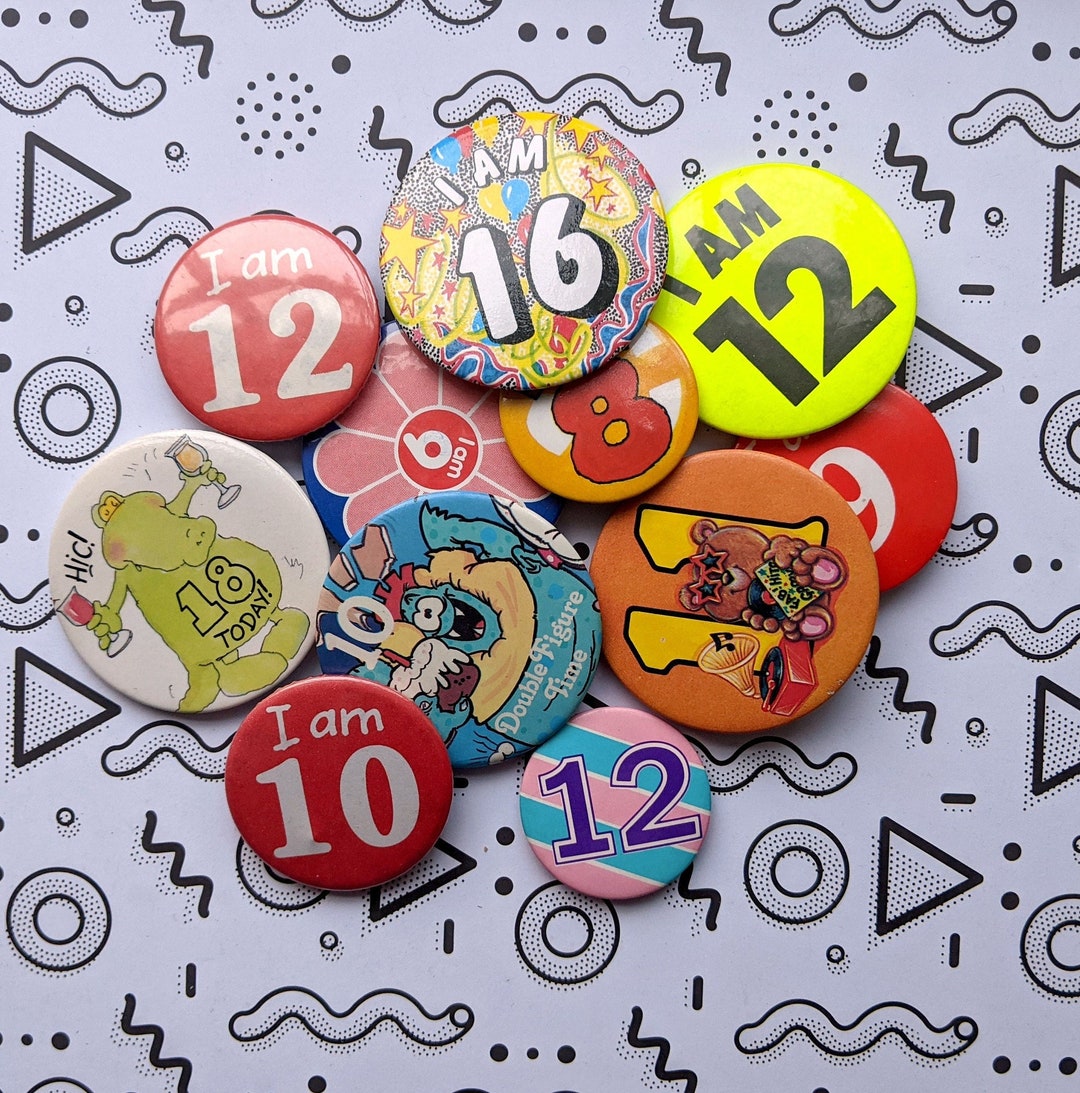 Pick Your Own: Vintage Older Birthday Badge Retro Gift 8th 9th 10th ...