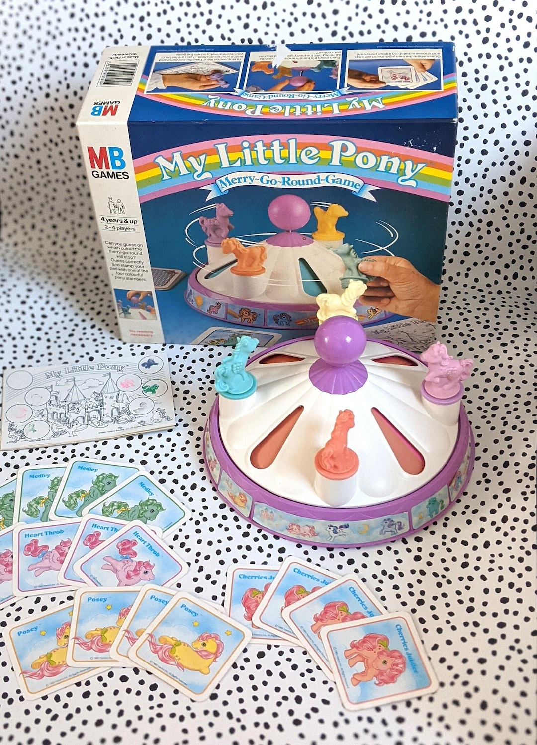 MLP Complete Merry Go Round Game | 1985 MB Games Carousel Spinning ...