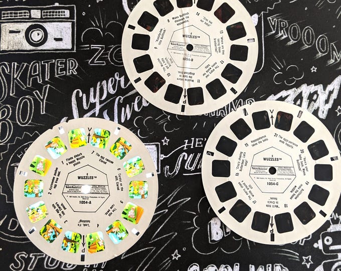 Wuzzles Disney View-master Reels | Vintage Gaf Reels 1054-A 1054-B 1054 ...