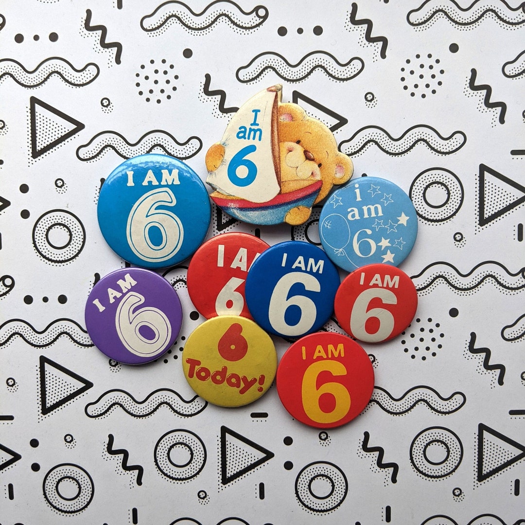 Pick Your Own: Vintage 6th Birthday Badge - Etsy