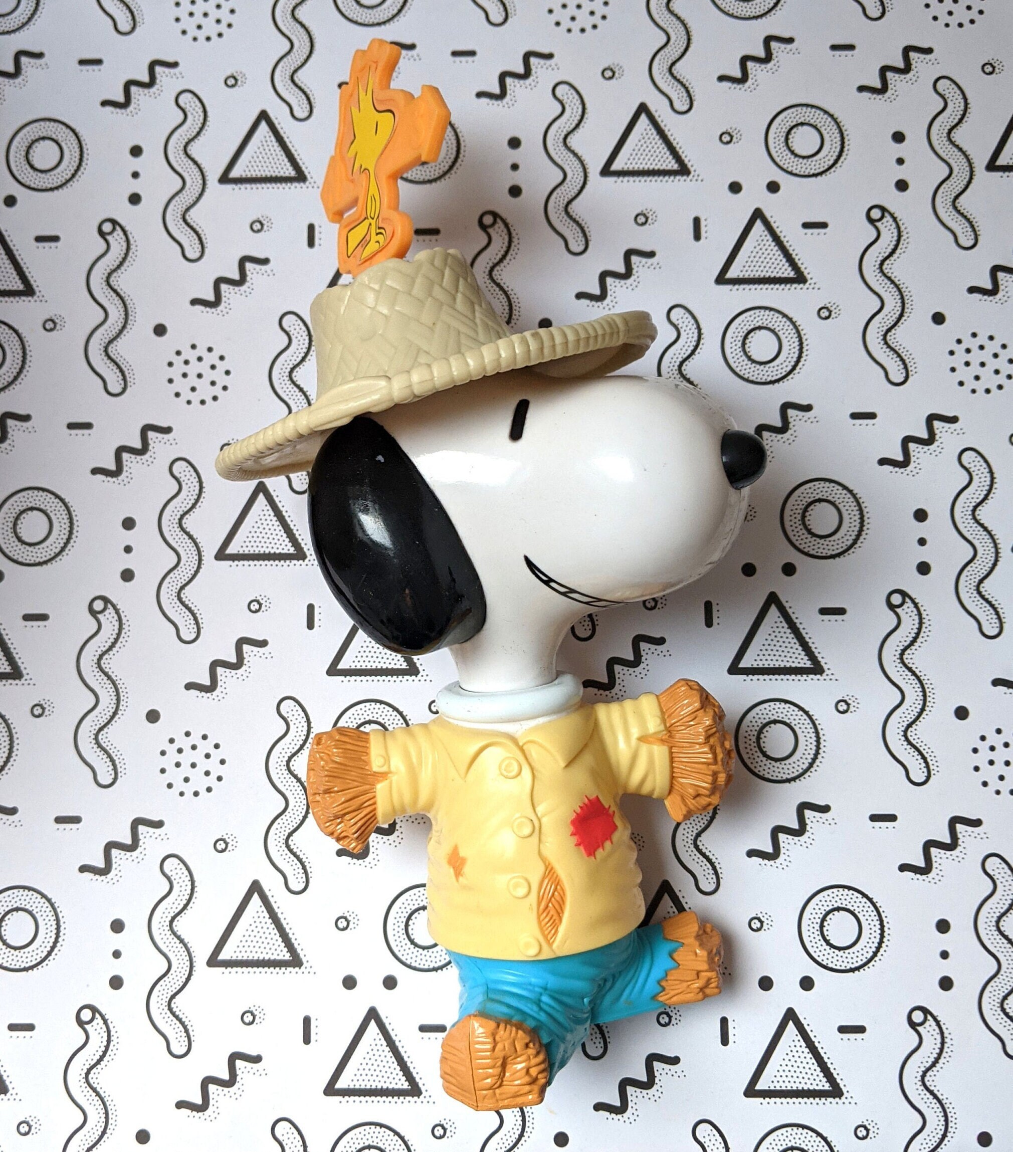 Snoopy 'scarecrow With Woodstock' Figure Vintage 2000 Mcdonald's Happy ...