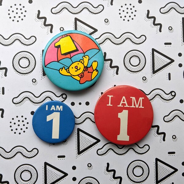 First Birthday Badge - Etsy UK