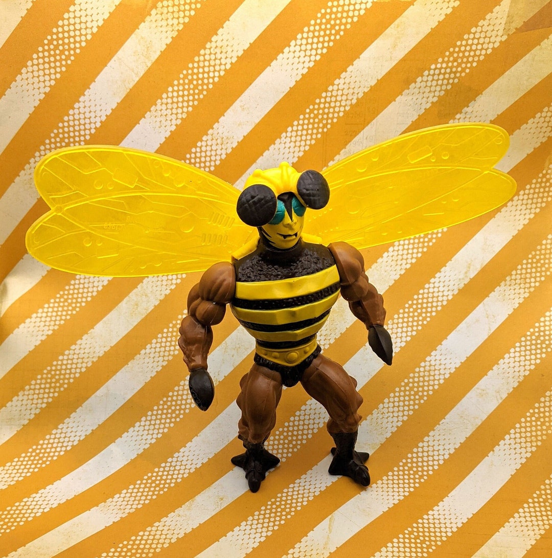 MOTU Buzz off Bee Figure With Wings and Mask Vintage Figure 1983 ...
