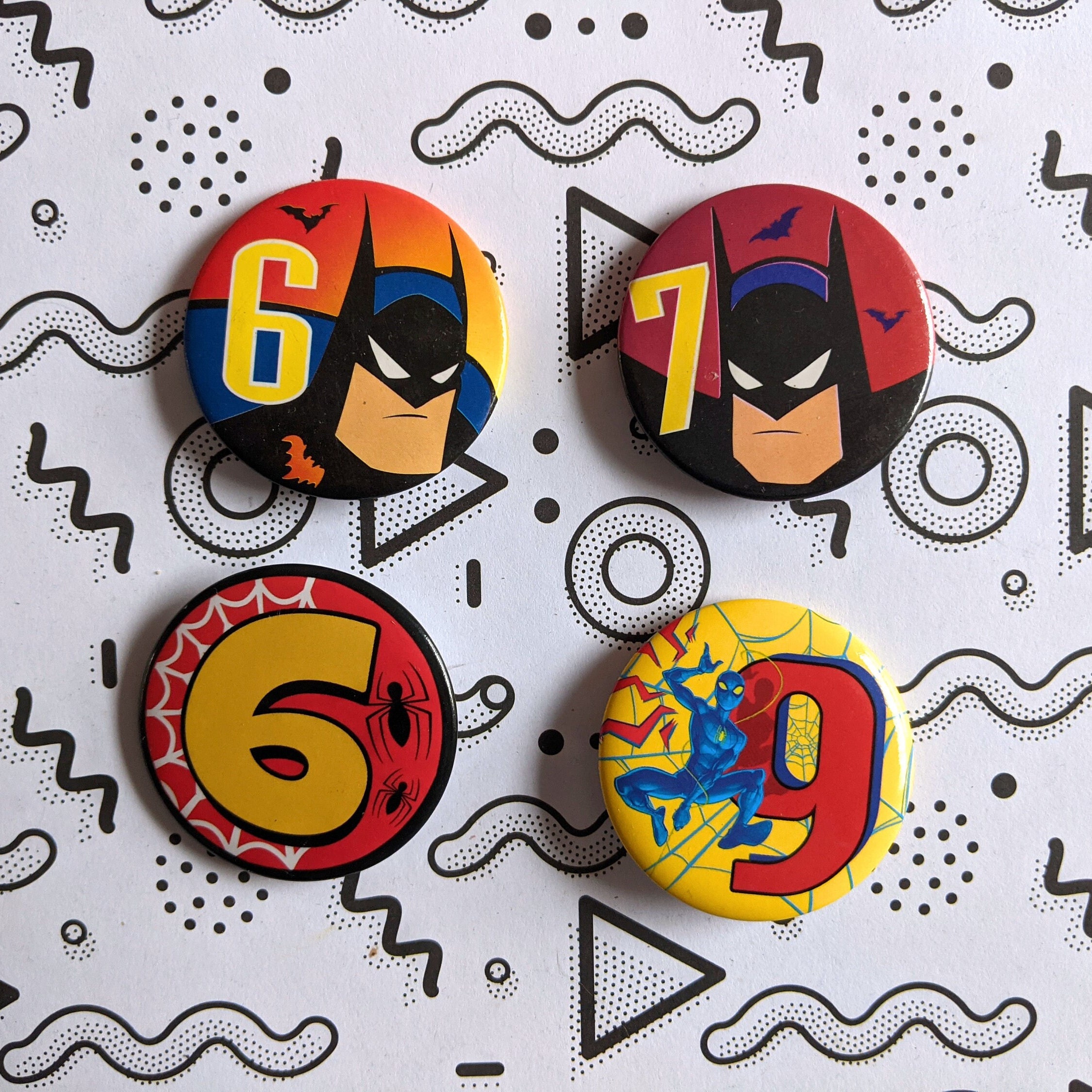 Pick Your Own: Vintage Character Birthday Badge - Etsy