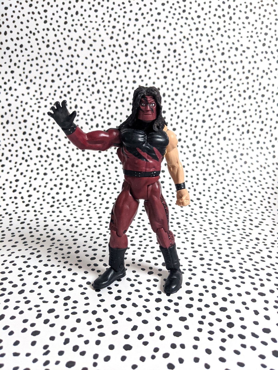 Vintage WWE Kane Action Wrestling Figure 90's 1999 Jakks Titan Tron ...