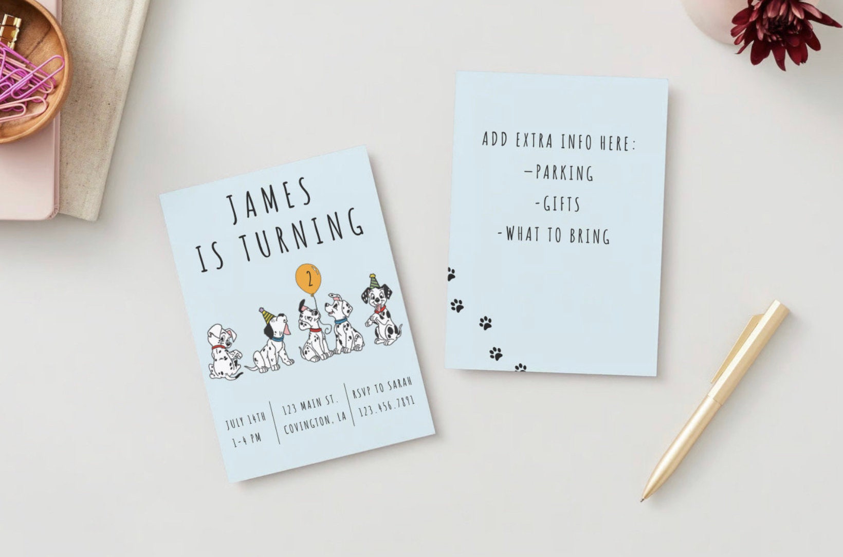 DIGITAL 101 Dalmatians Inspired Birthday Invitation - Etsy