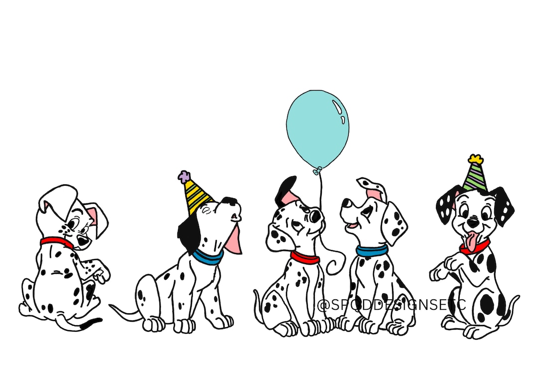 101 Dalmatians Birthday Graphic - Etsy
