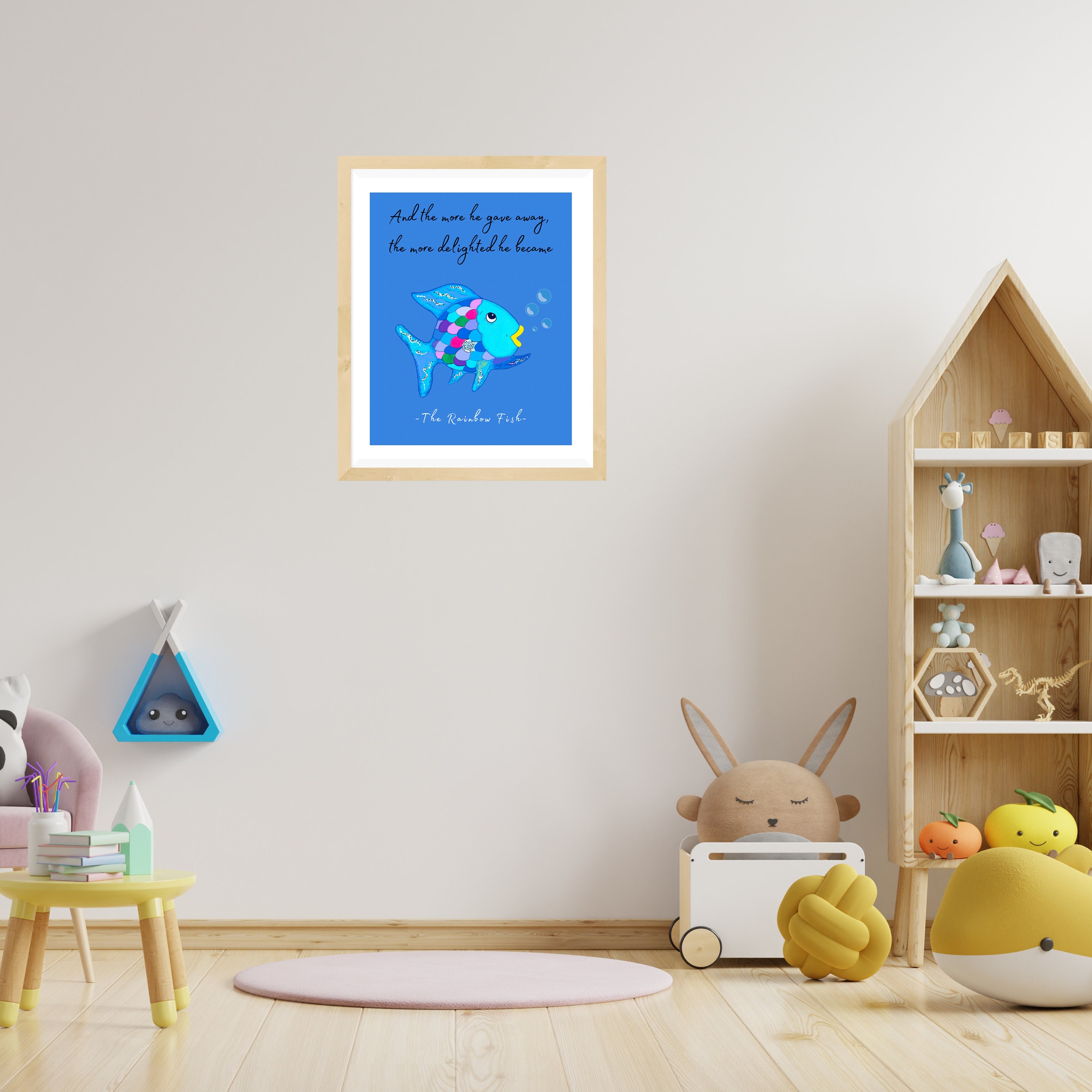 The Rainbow Fish Wall Art With Quote - Etsy