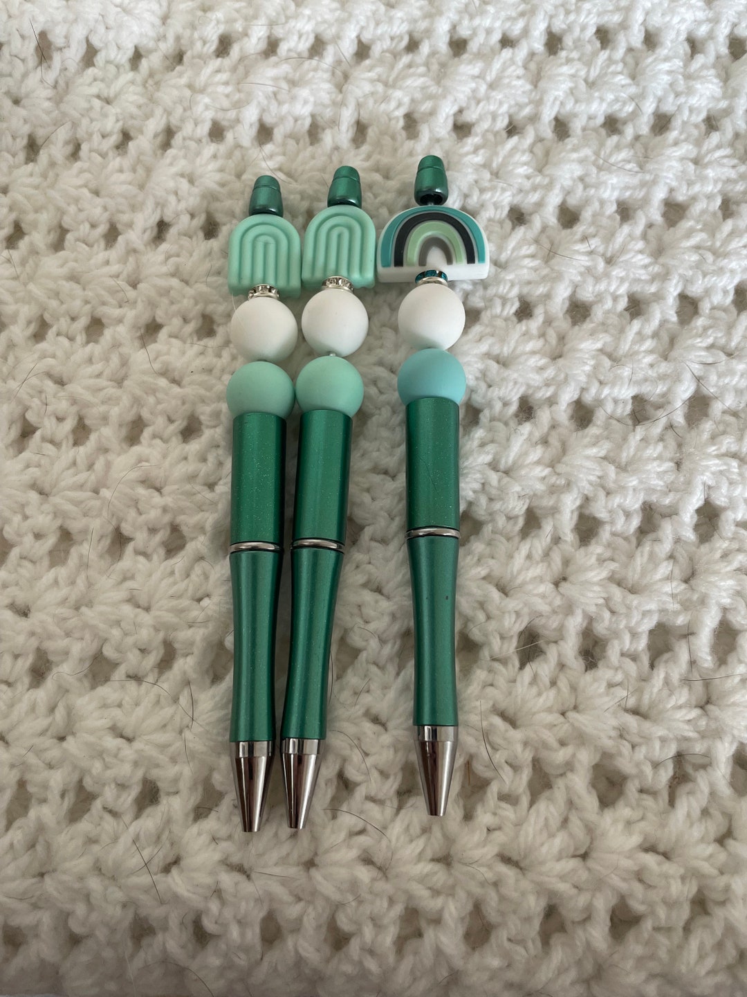 Teal and Grey Rainbow Pens - Etsy
