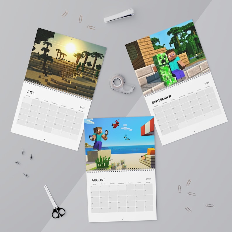 Calendario de Minecraft 2024 - Etsy México