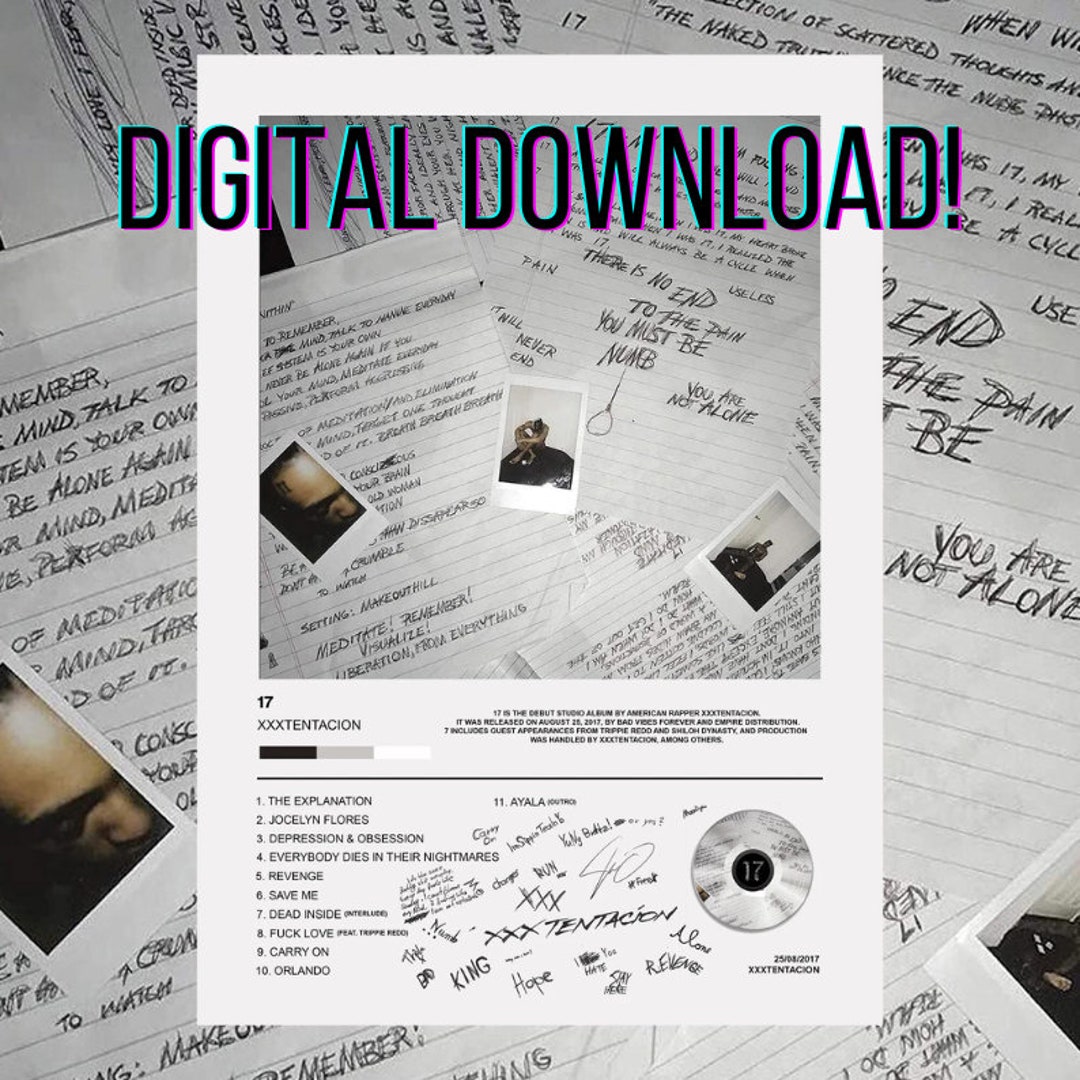 Xxxtentacion 17 Album Design Poster digital Download - Etsy