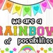 We Are a Rainbow of Possibilities Varsity Patch Bulletin Board Decor - Etsy