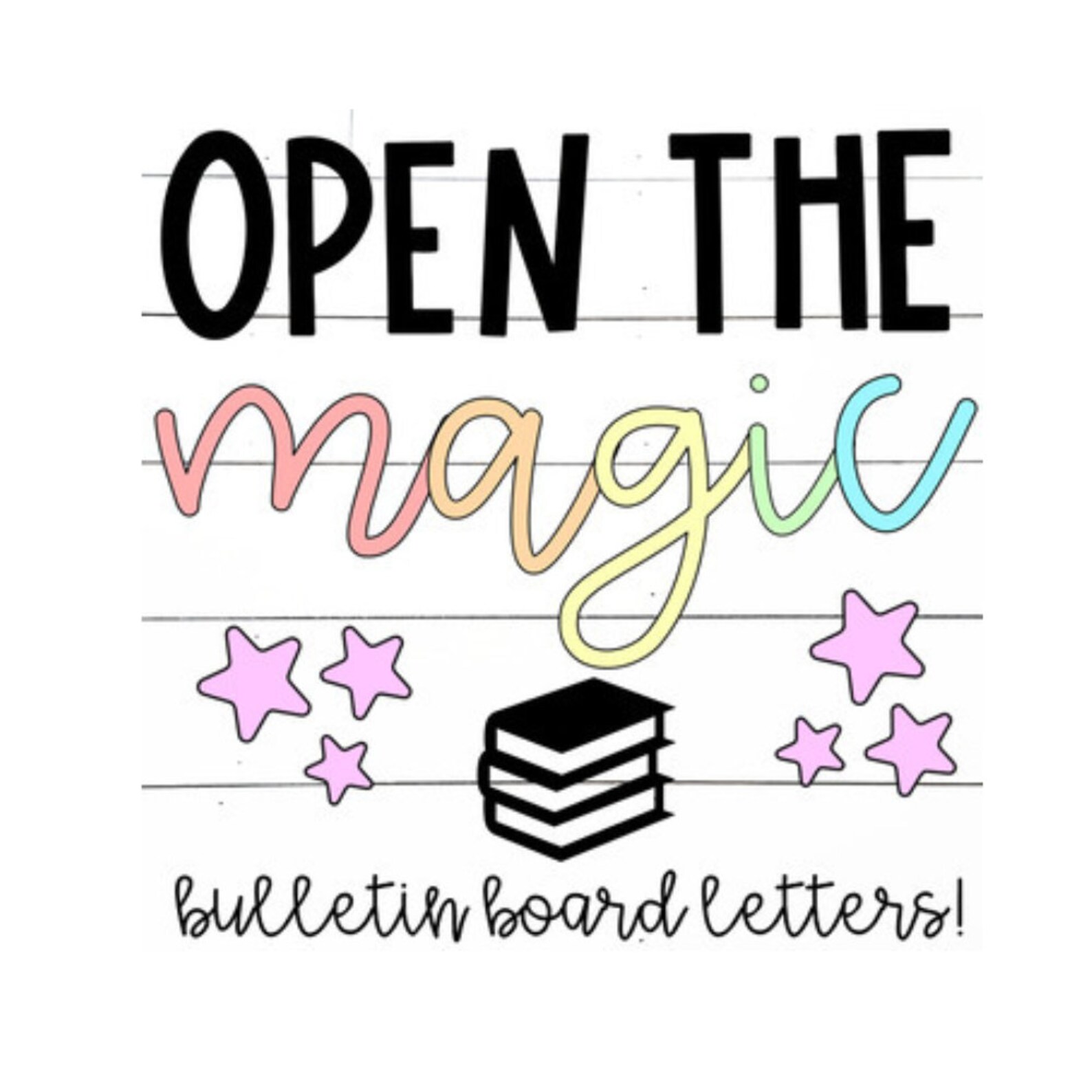 Open the Magic Reading Bulletin Board Décor - Etsy
