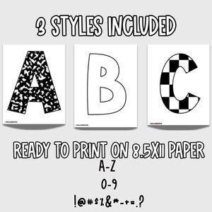 Retro Black and White Bulletin Board Letters Retro Classroom Retro ...