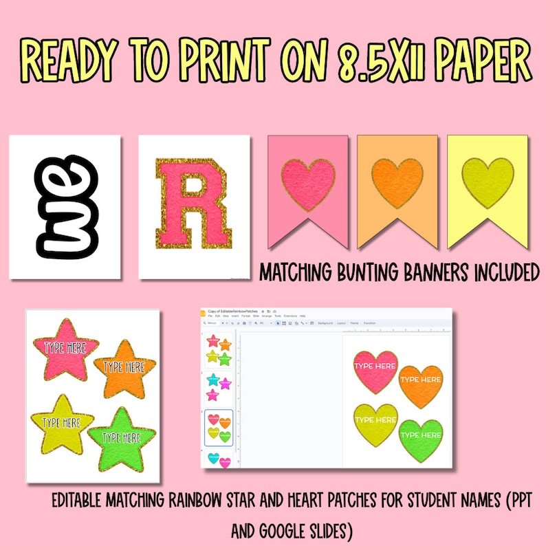 We Are a Rainbow of Possibilities Varsity Patch Bulletin Board Decor - Etsy